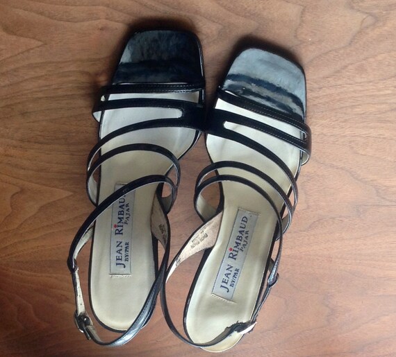 Women's sandals with square toes, Jean Rimbaud leathe… - Gem