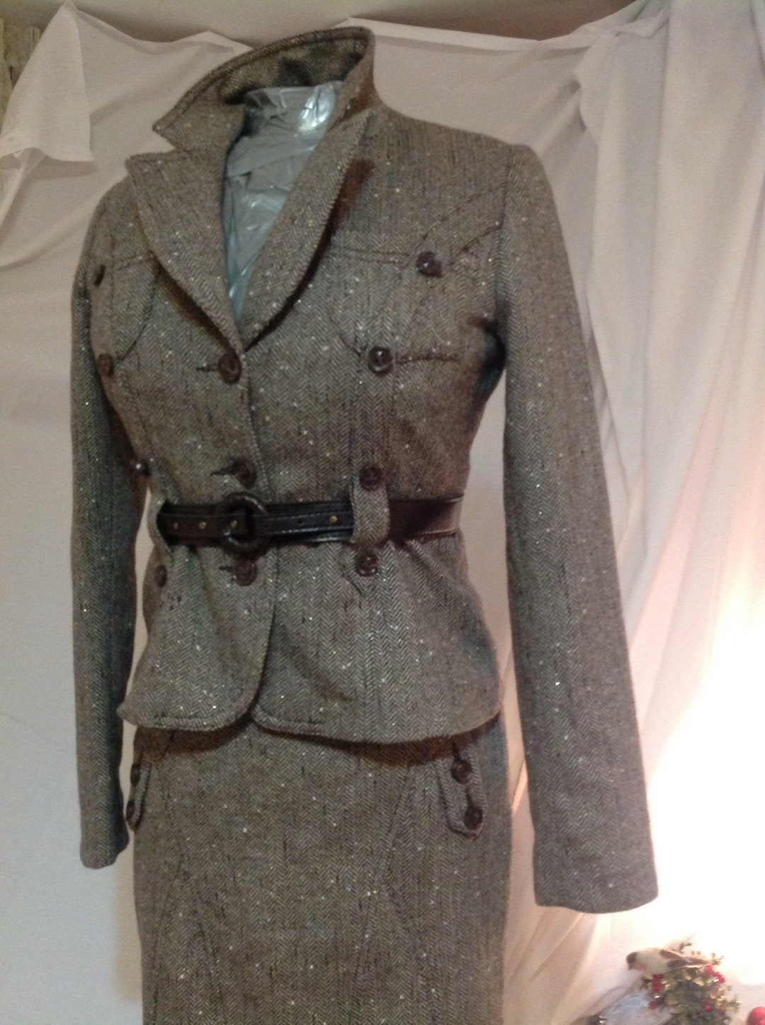 KENZEL® Women's 2-piece Tweed Blazer and Skirt Set / Size 40 EU ...