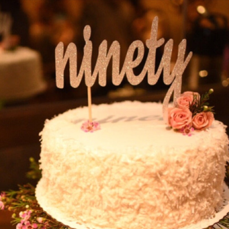 Ninety Cake Topper - Etsy