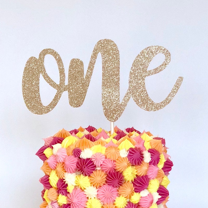 One Cake Topper - Etsy