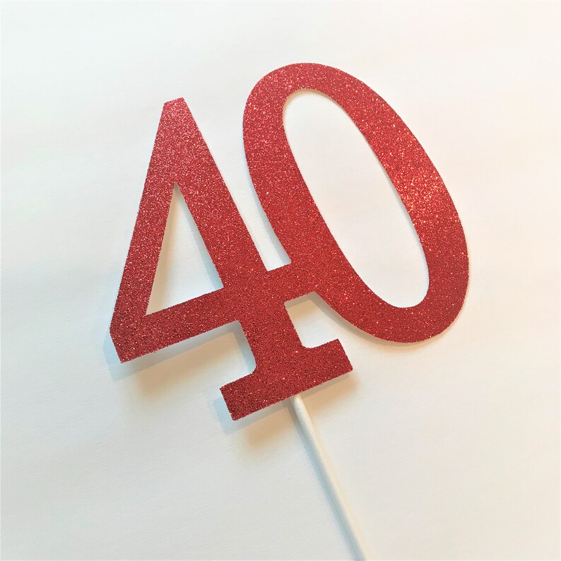 40th Birthday Cake Topper 40th Cake Topper 40 Birthday Cake | Etsy
