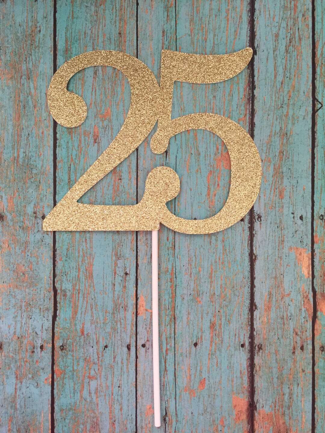 25th Birthday Cake Topper, 25th Cake Topper, 25 Birthday Cake Topper ...