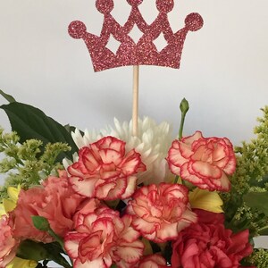 Crown Centerpiece Picks, Glitter Crowns on a Stick, Crown Centerpiece ...