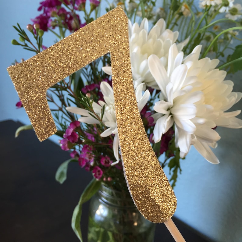 7 Centerpiece Picks 7th Birthday Decorations Seventh | Etsy