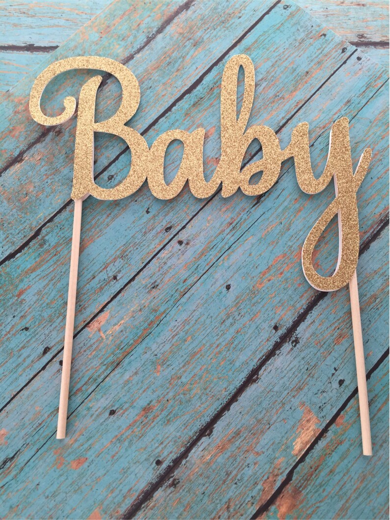 Baby Shower Cake Topper Baby Cake Topper Gender Reveal Cake | Etsy