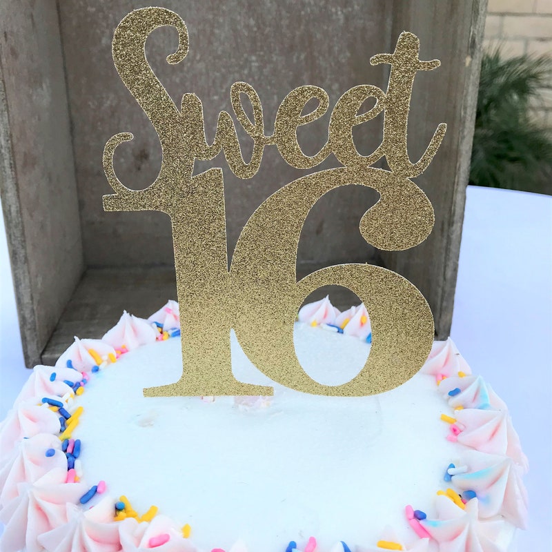 Sixteen Cake Topper - Etsy