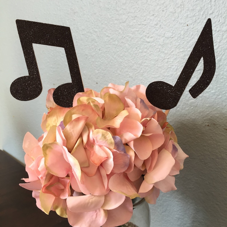 Music Note Centerpiece Picks Music Notes on a Stick Musical | Etsy Canada
