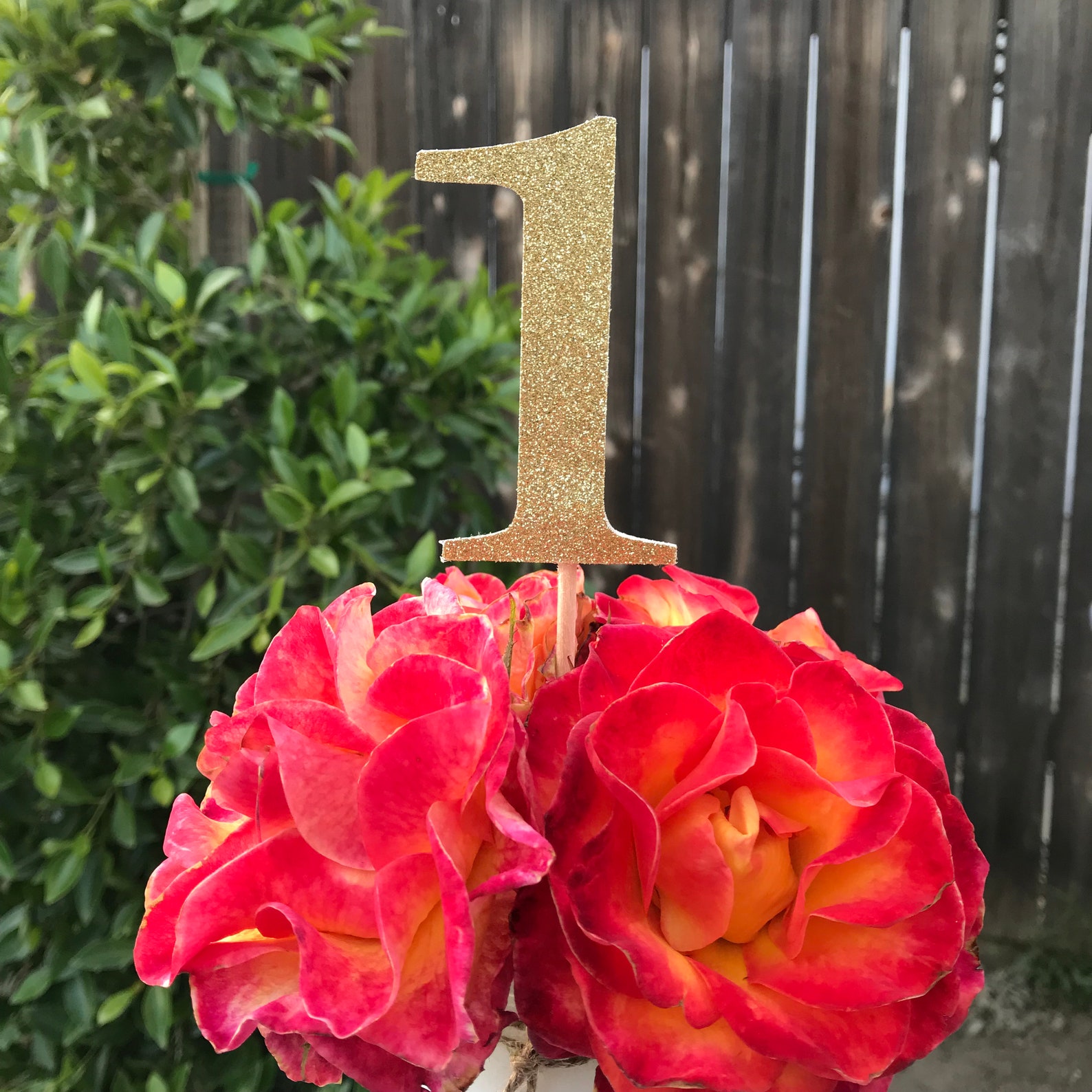 First Birthday Centerpieces 1 Centerpiece Picks Glitter Ones | Etsy