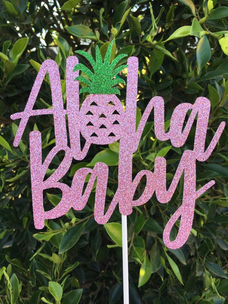 Aloha Baby Cake Topper Baby Shower Decorations Hawaiian Luau | Etsy