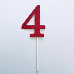 4th Birthday Cake Topper, Fourth Birthday, 4 Cake Topper, 4 Birthday ...