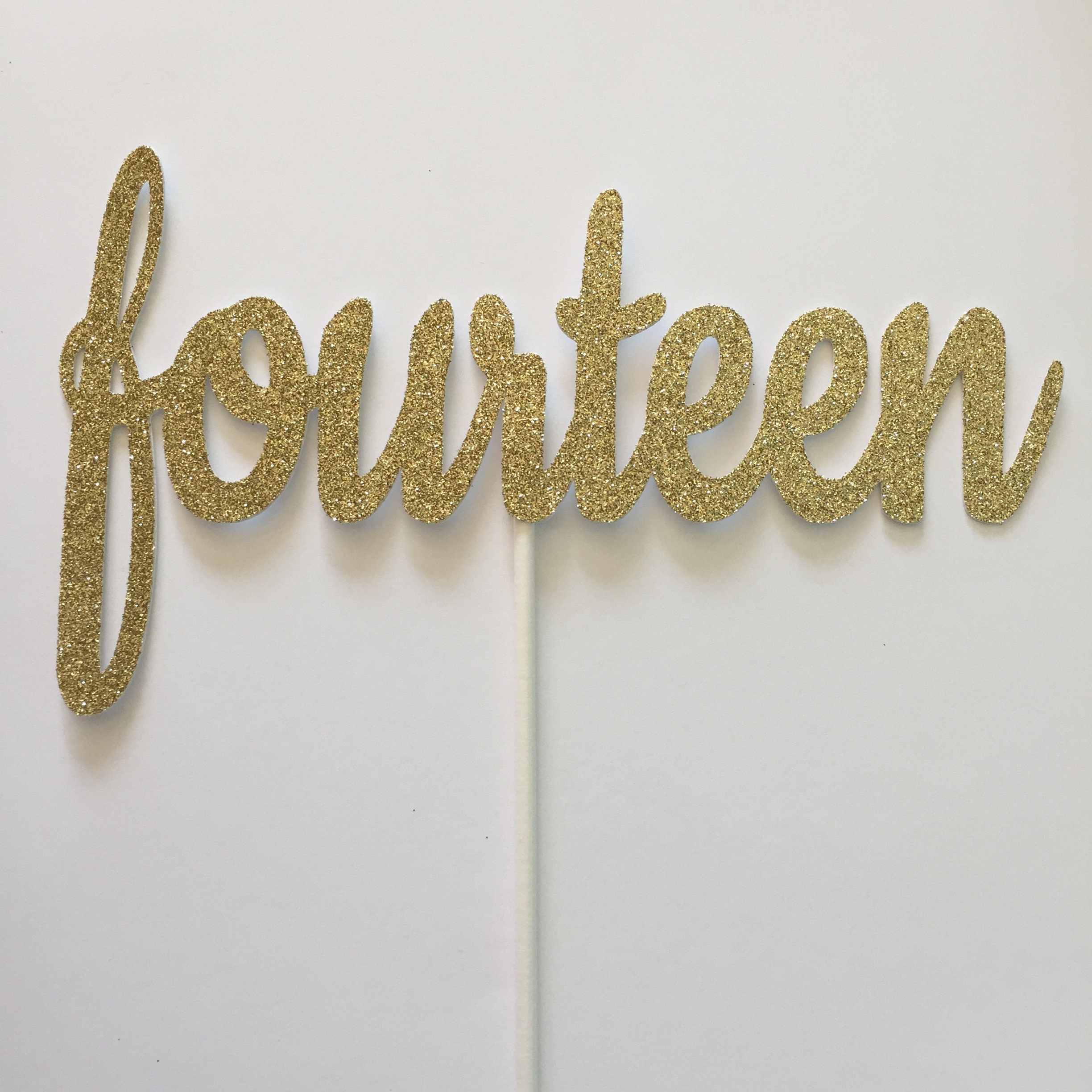 Fourteen Cake Topper 14th Birthday Cake Topper 14th Cake - Etsy