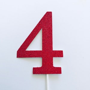 4th Birthday Cake Topper, Fourth Birthday, 4 Cake Topper, 4 Birthday ...