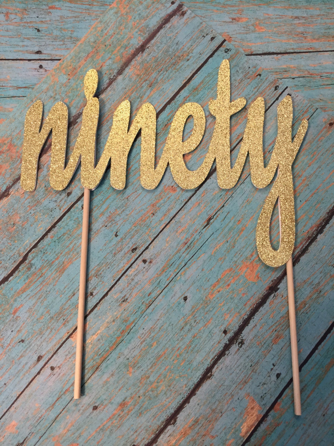 90 Cake topper Ninety Birthday Cake 90th Cake Topper 90 | Etsy