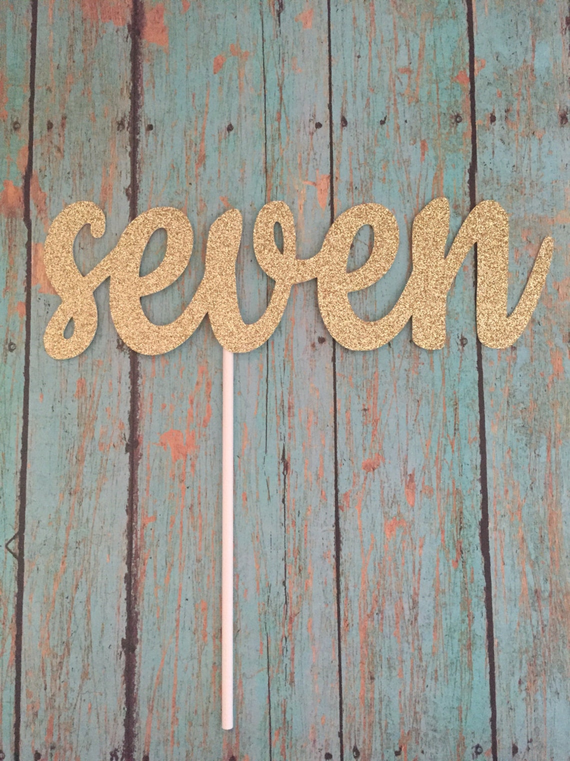 Seven Birthday Cake Topper 7 Cake Topper 7th Birthday Cake | Etsy