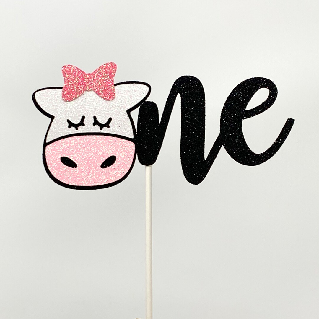 Cow Cake Topper, Cow 1st Birthday, First Birthday Party, Farm Party ...