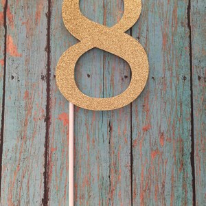 8th Birthday Cake Topper, 8 Cake Topper, Number 8 Birthday Cake Topper ...