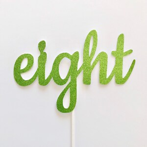 Eight Birthday Cake Topper, 8 Cake Topper, 8th Birthday Cake Topper ...
