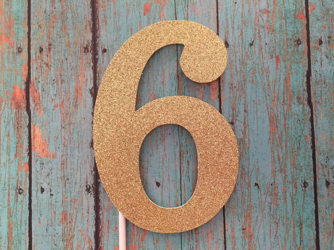6th Birthday Cake Topper, Sixth Birthday, 6 Cake Topper, 6 Birthday ...
