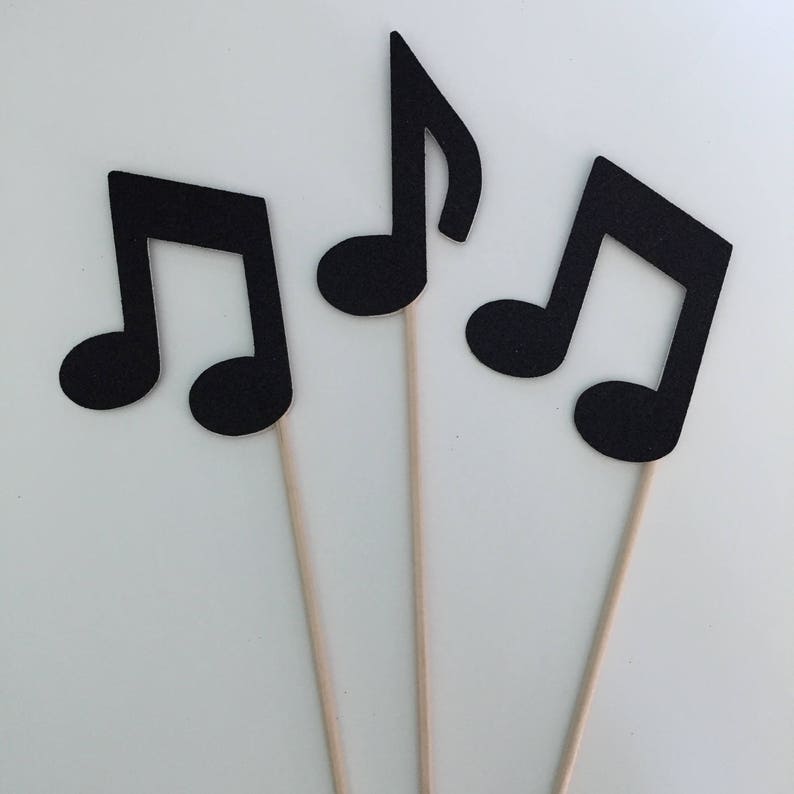 Music Note Centerpiece Picks Music Notes on a Stick Musical | Etsy Canada