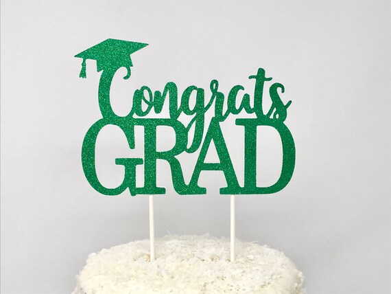 Graduation Decorations Congrats Grad Cake Topper Graduation | Etsy