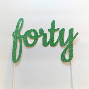 40th Birthday Cake Topper. 40th Cake Topper. Forty Birthday Cake Topper ...