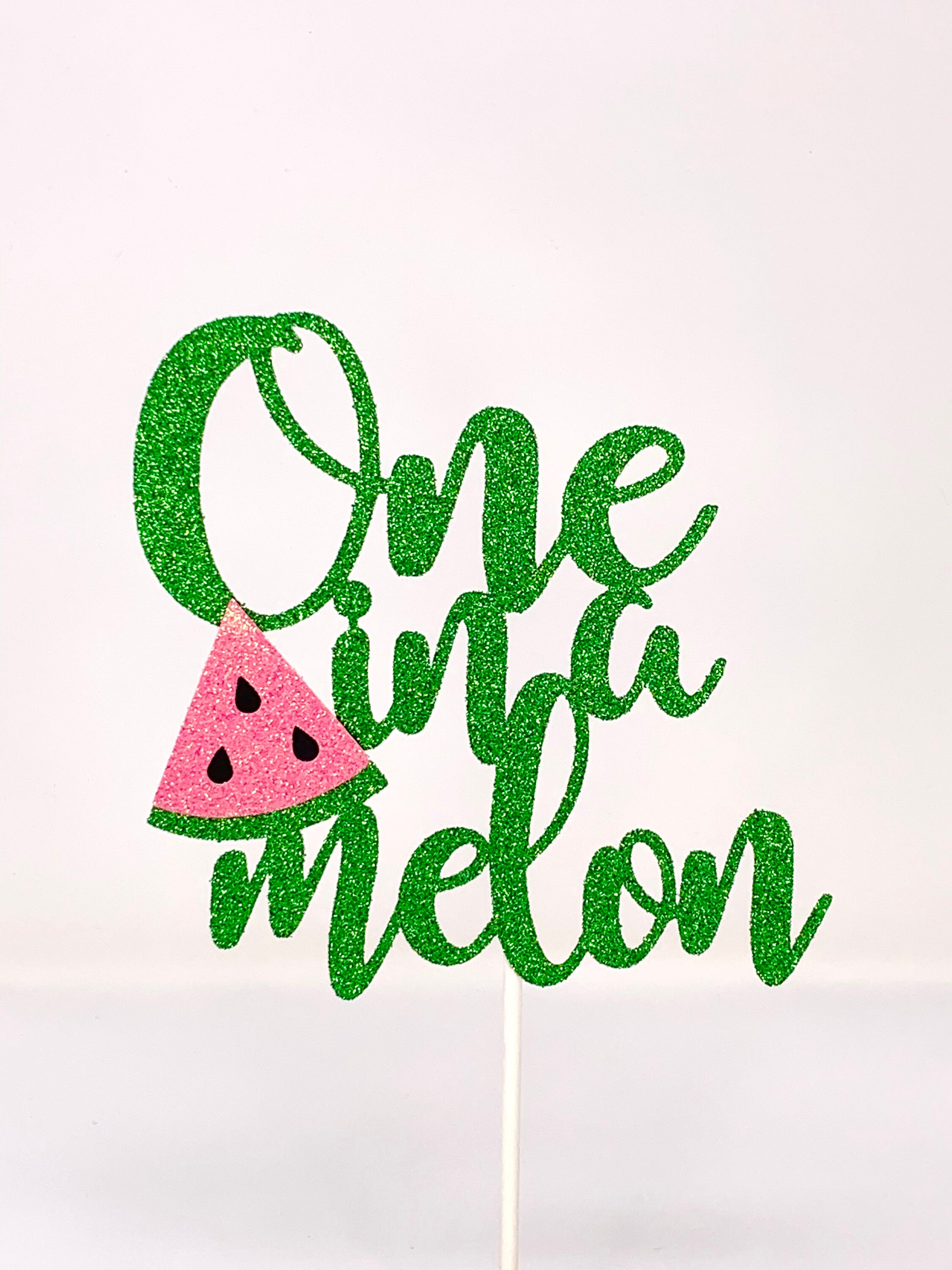 One in A Melon Watermelon Cake Topper Watermelon 1st - Etsy