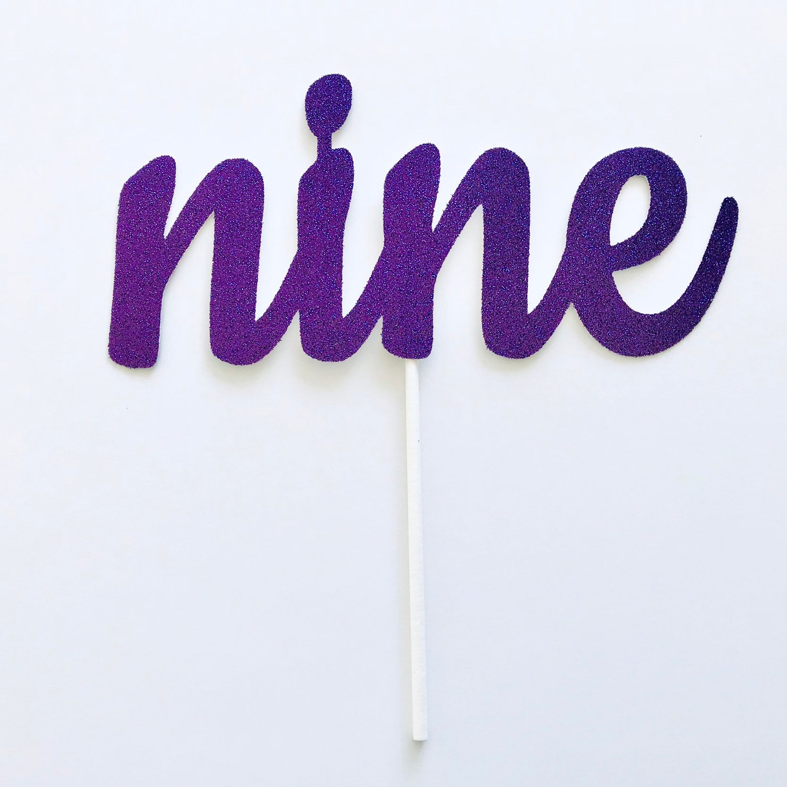 Nine Cake Topper. 9th Birthday Decorations. Glitter Number - Etsy