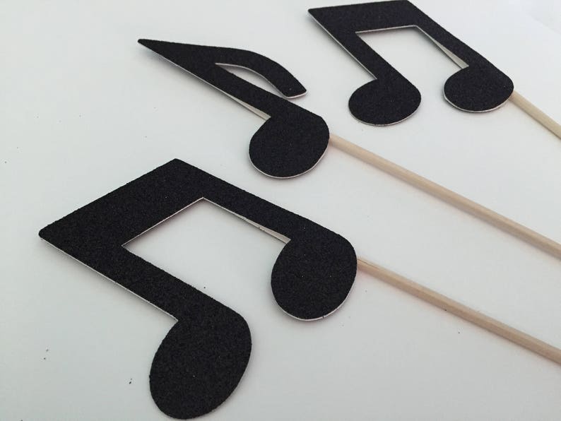 Music Note Centerpiece Picks Music Notes on a Stick Musical | Etsy Canada