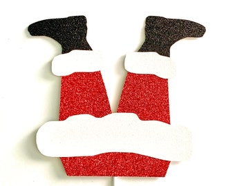 Santa Legs Christmas Boots Wood Cutout Shape Silhouette Blank Unpainted ...