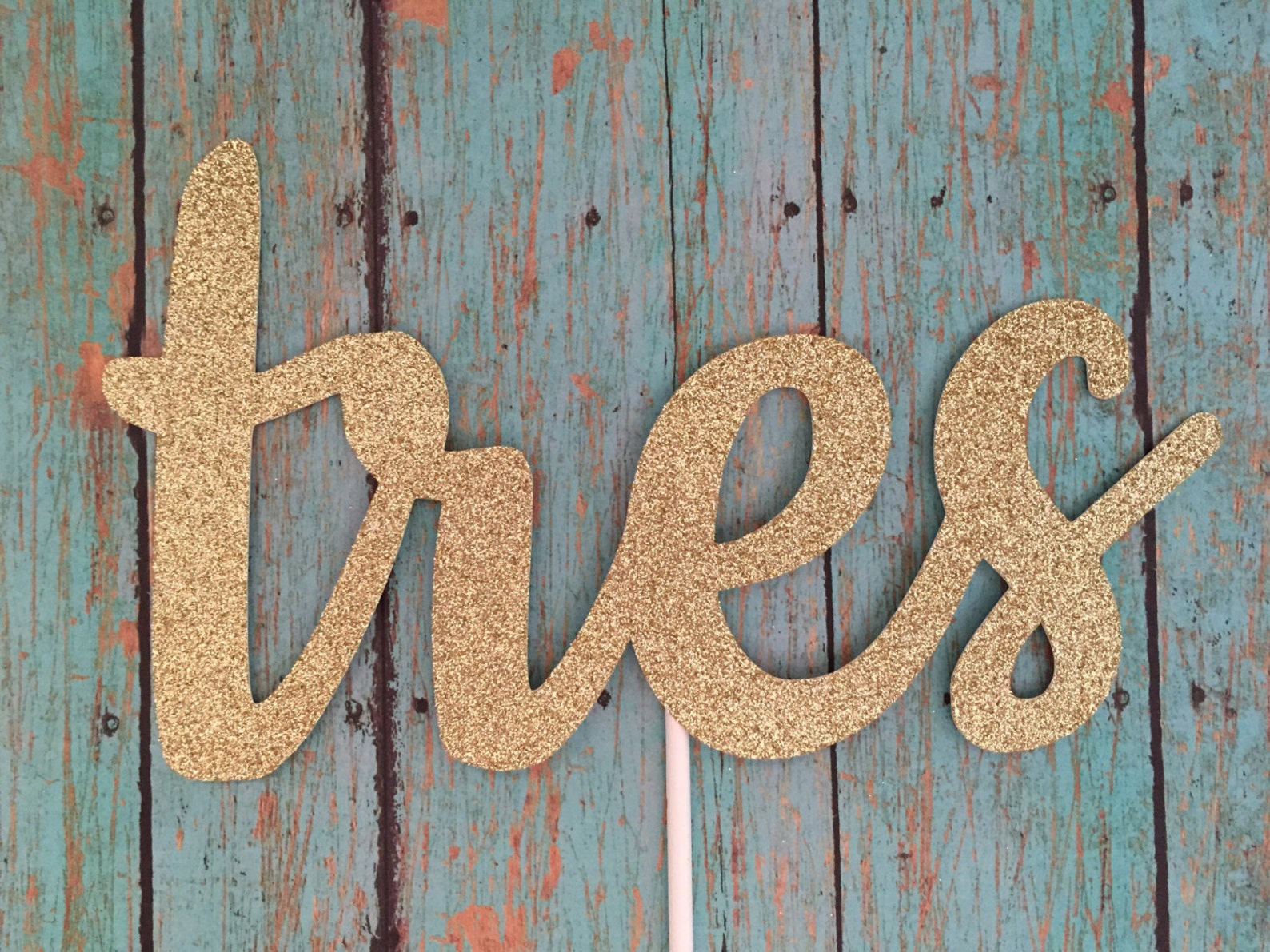 Tres Birthday Cake Topper Tres Cake Topper Spanish 3rd | Etsy