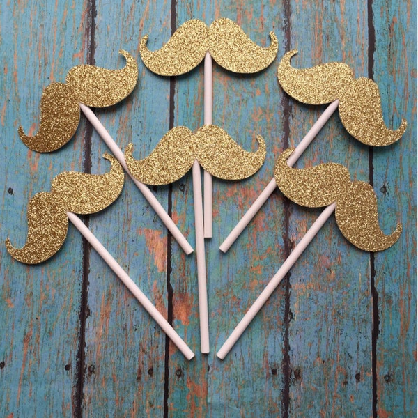 Mustache Cupcake Topper - Etsy