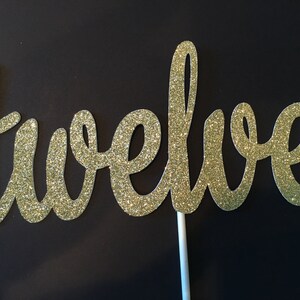 Twelve Cake Topper, 12th Birthday Cake Topper, 12th Cake Topper, 12 ...