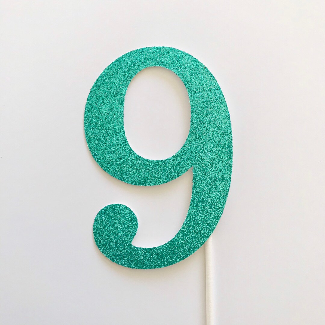 9th Birthday Cake Topper. Nineth Birthday. 9 Cake Topper. 9 Birthday ...