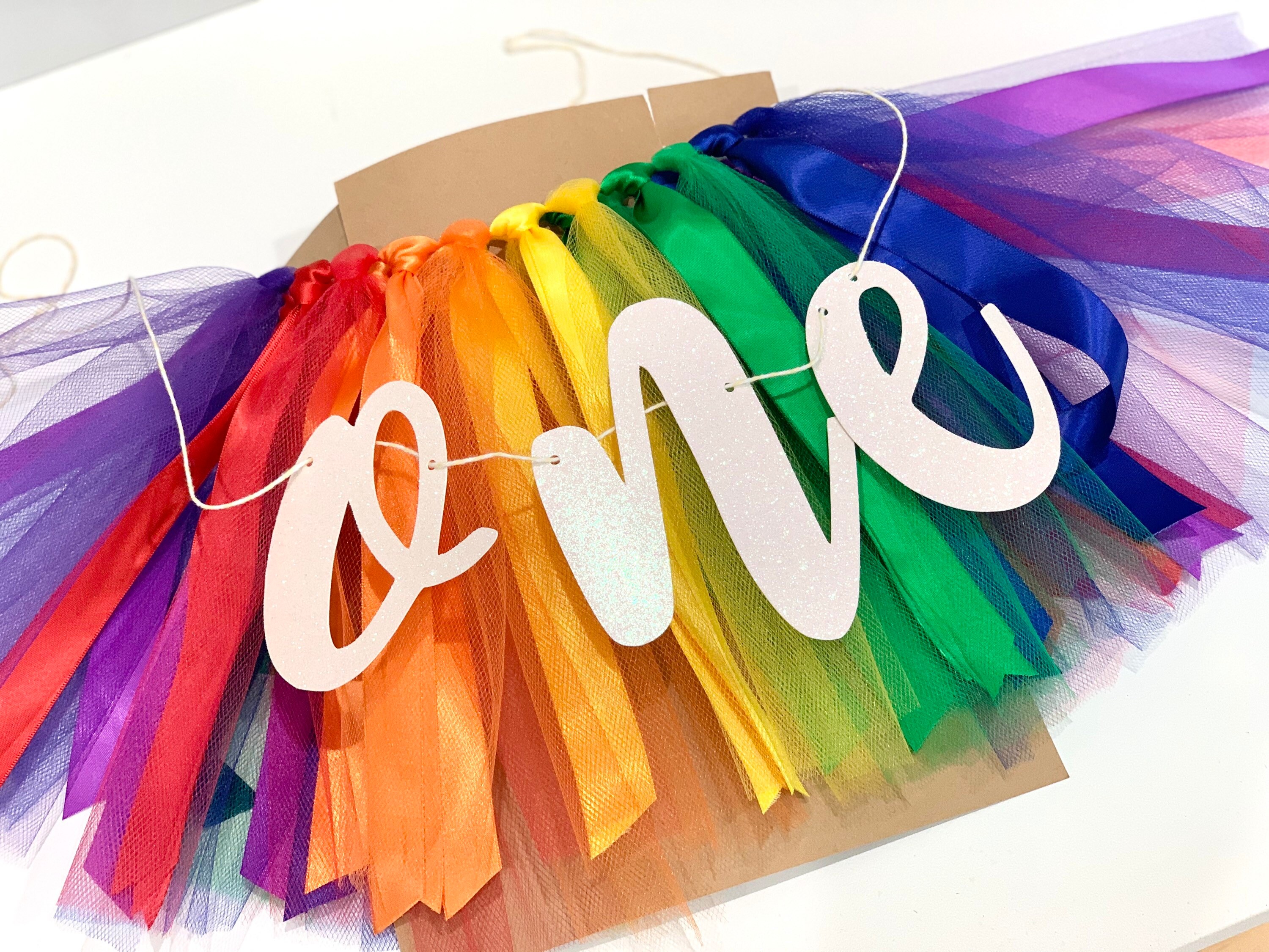 Rainbow High Chair Banner. First Birthday Banner. Smash Cake - Etsy