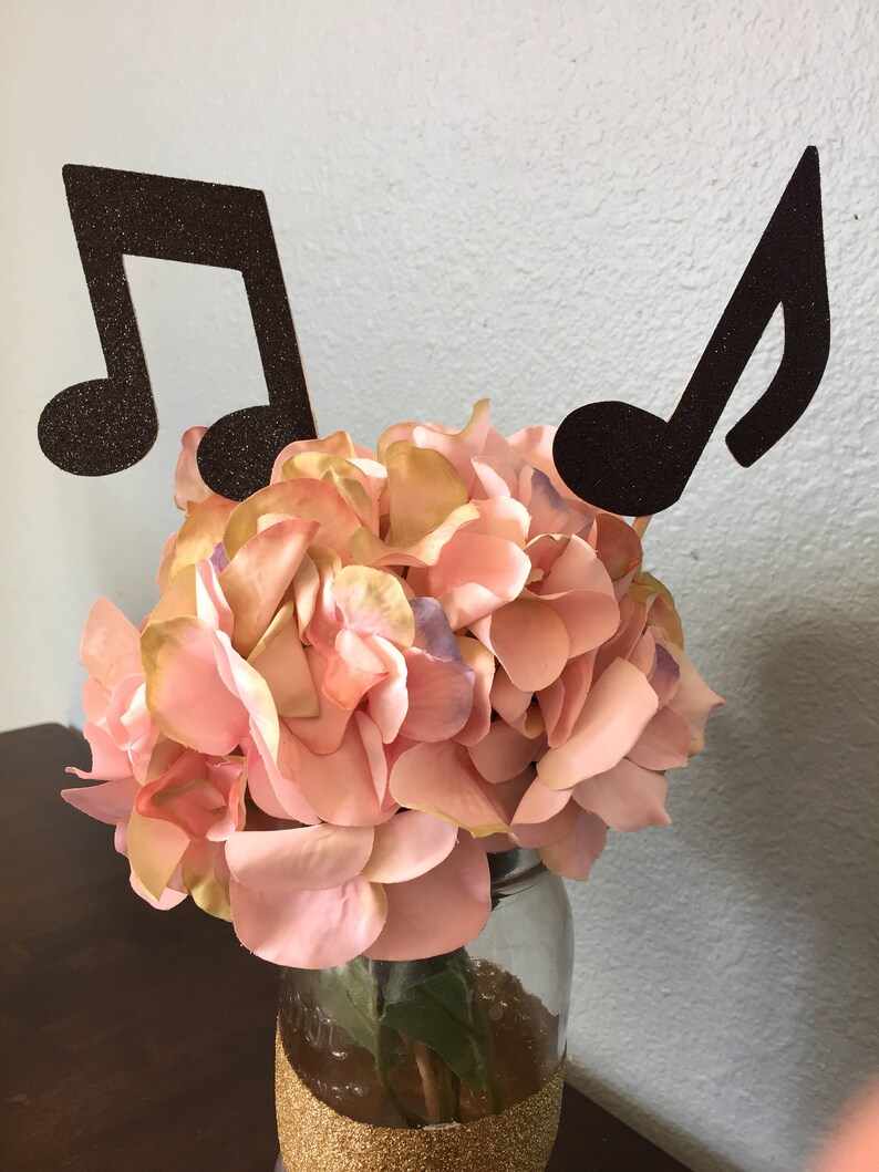 Music Note Centerpiece Picks Music Notes on a Stick Musical - Etsy ...