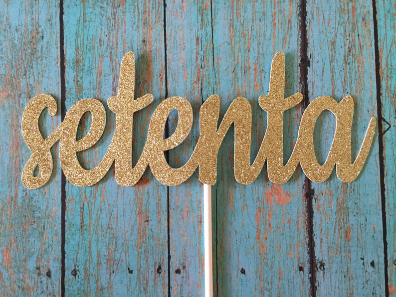 Setenta Birthday Cake Topper Setenta Cake Topper Spanish - Etsy