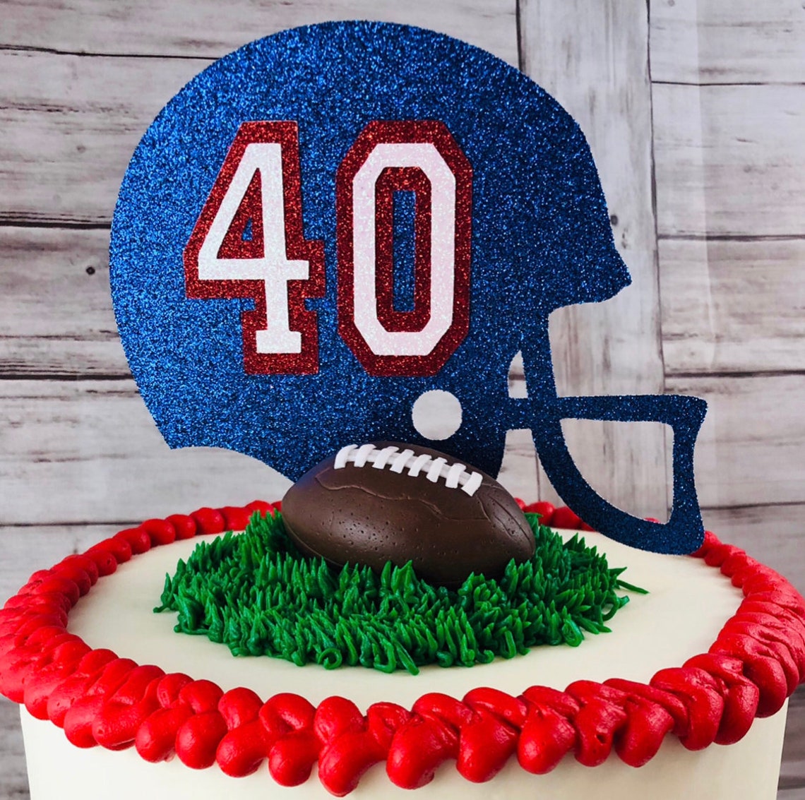 Football Helmet Cake Topper Football Baby Shower Tutu or - Etsy