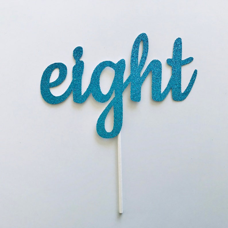 Eight Birthday Cake Topper 8 Cake Topper 8th Birthday Cake | Etsy