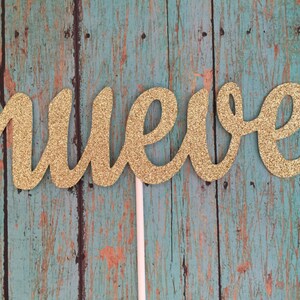 Nueve Birthday Cake Topper, Nueve Cake Topper, Spanish 9th Birthday ...
