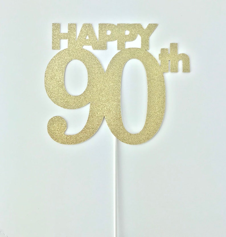 90th Birthday Cake Topper. Happy 90th Cake Topper. 90 Birthday - Etsy UK