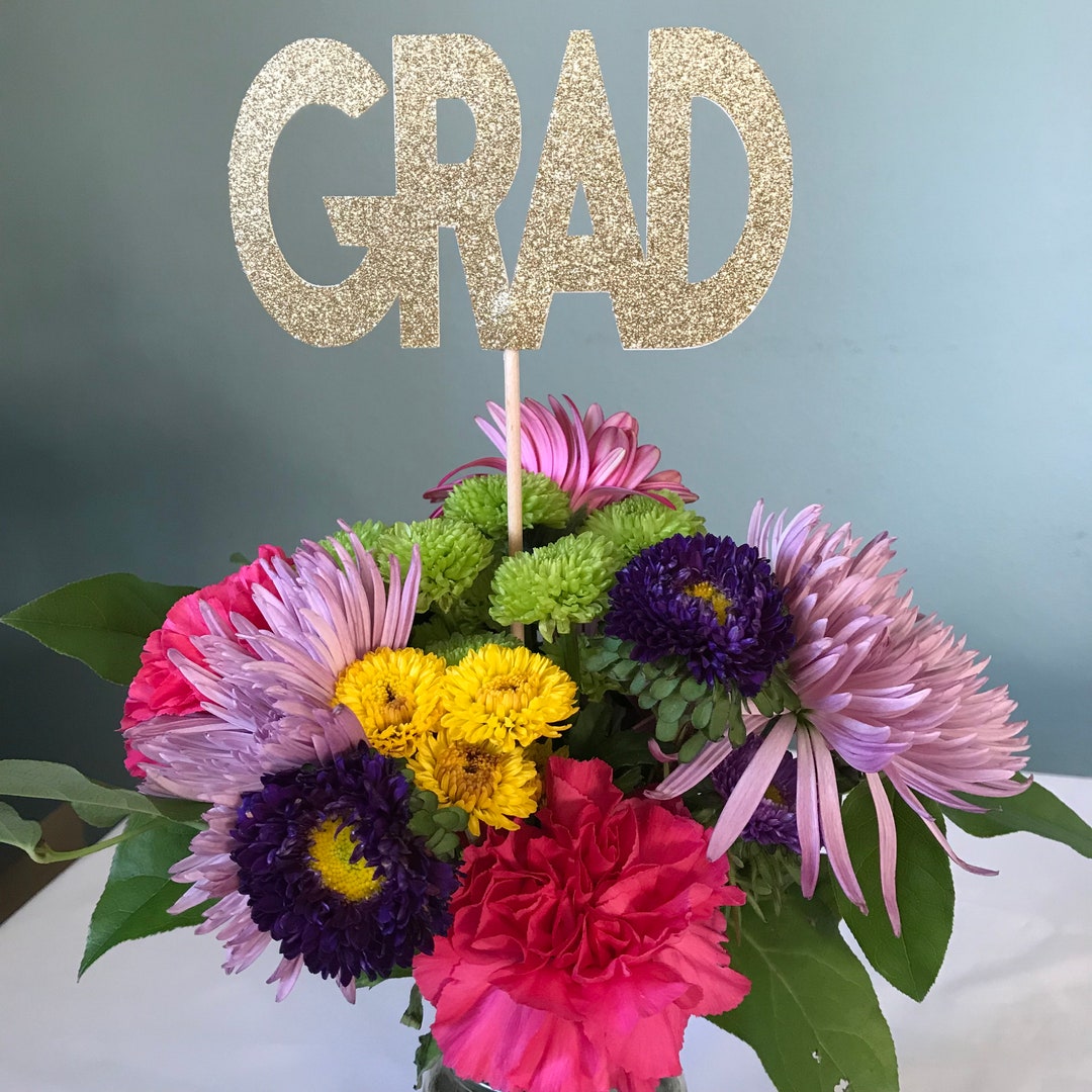 Graduation Decorations, Graduation Table Decorations, Glitter Grad on ...