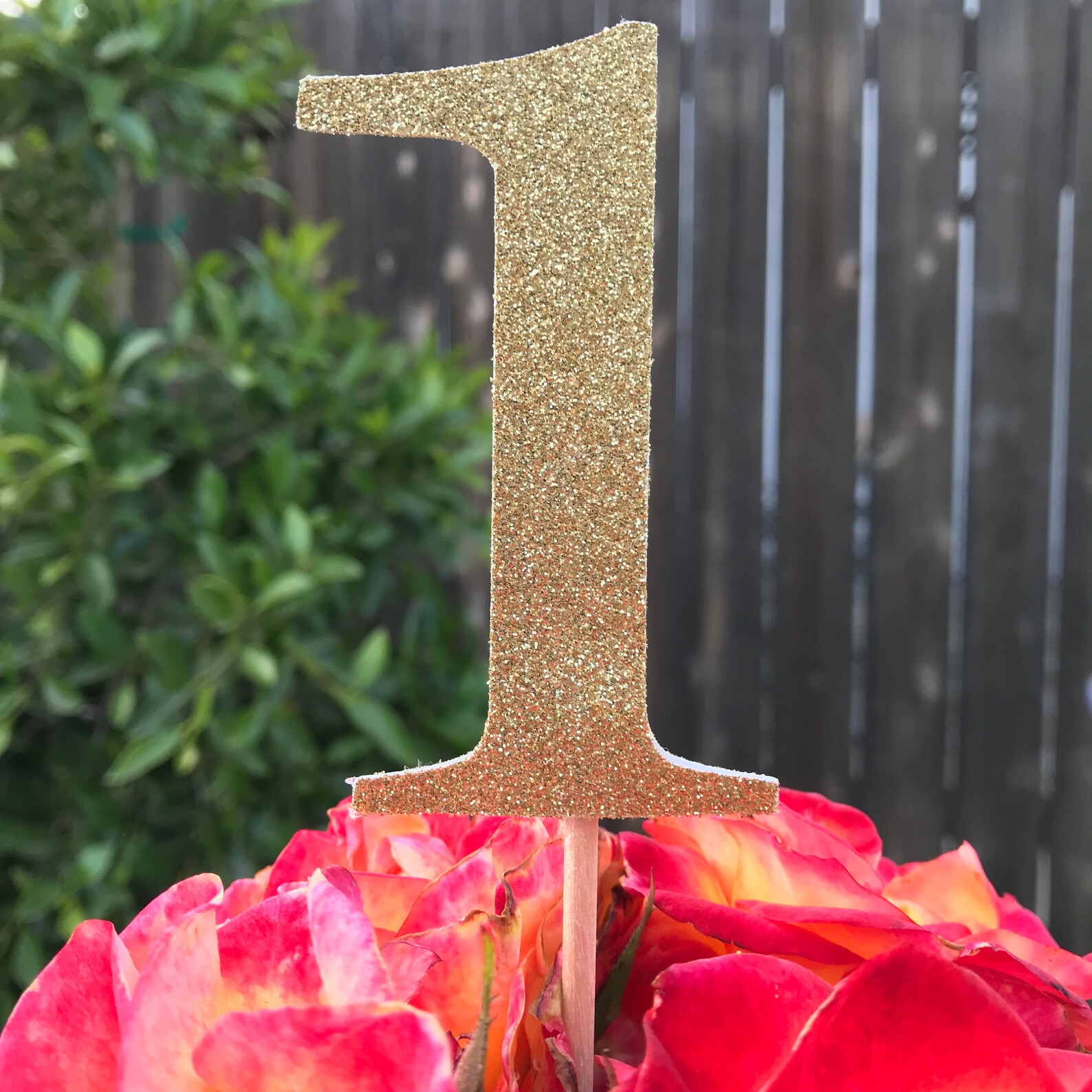 First Birthday Centerpieces 1 Centerpiece Picks Glitter Ones - Etsy