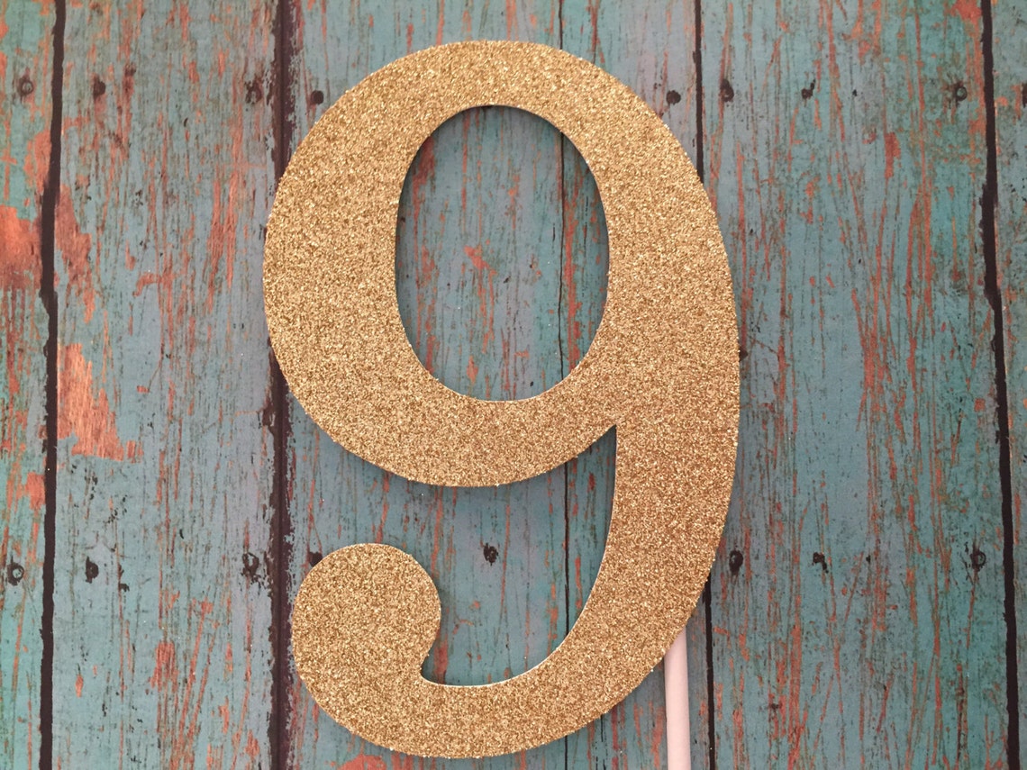 9th Birthday Cake Topper. Nineth Birthday. 9 Cake Topper. 9 | Etsy