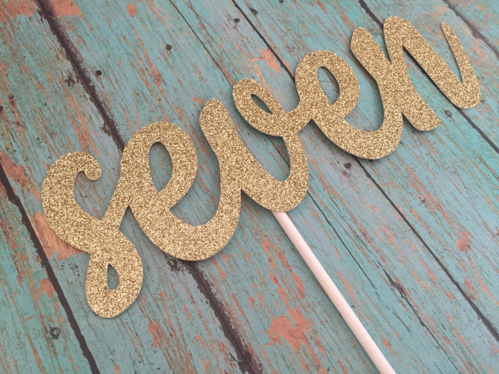 Seven Birthday Cake Topper 7 Cake Topper 7th Birthday Cake | Etsy