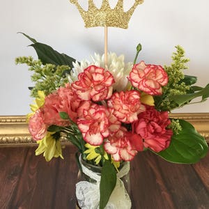 Crown Centerpiece Picks, Glitter Crowns on a Stick, Crown Centerpiece ...