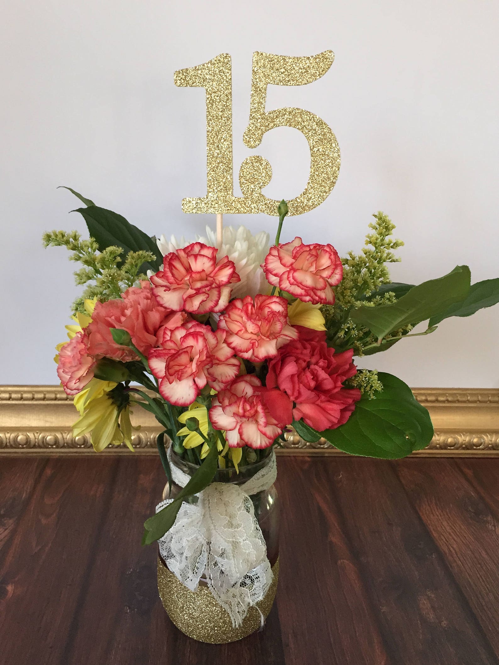 15th Birthday Decorations Number 15 Centerpiece Picks Table - Etsy
