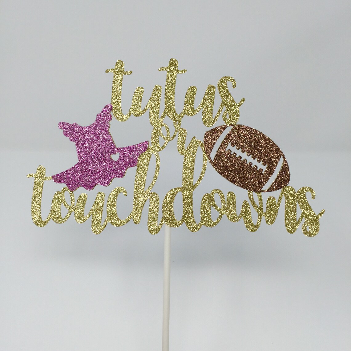 Tutus or Touchdowns Gender Reveal Cake Topper Boy or Girl - Etsy