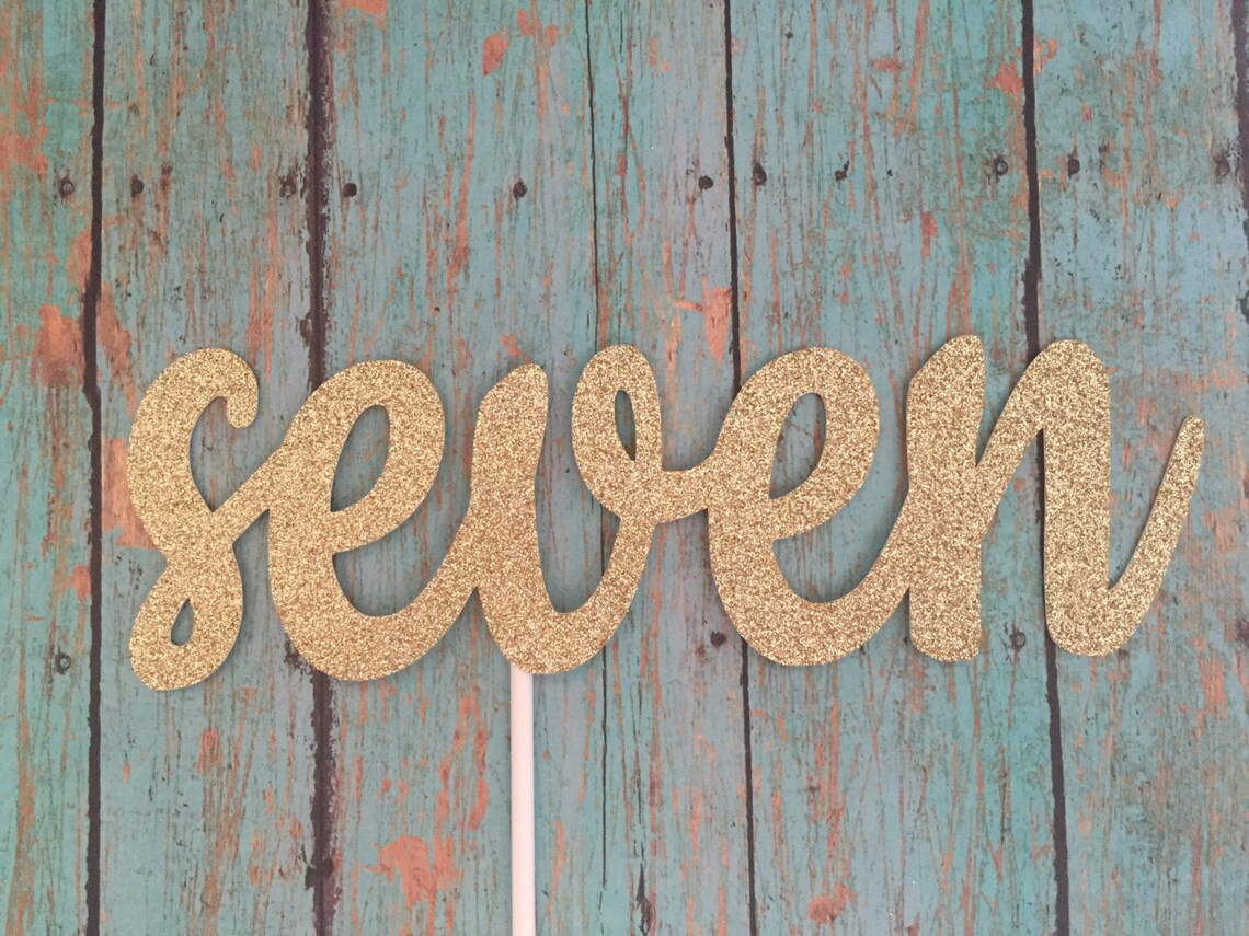 Seven Birthday Cake Topper 7 Cake Topper 7th Birthday Cake - Etsy