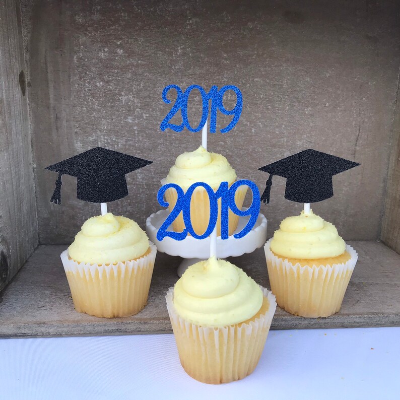 Graduation Cupcake Topper Graduation Decorations Glitter | Etsy