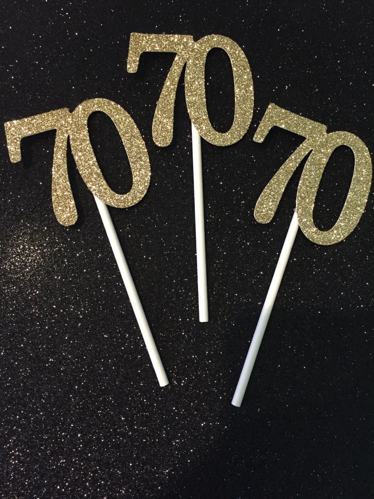 70 Cupcake Toppers 70th Birthday Cupcake Toppers Seventy Etsy